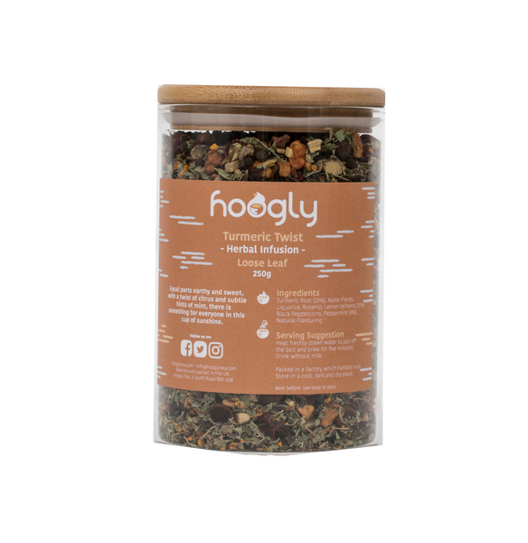 Turmeric Twist - Herbal Infusion - Loose Leaf 250g With Jar – Hoogly Tea